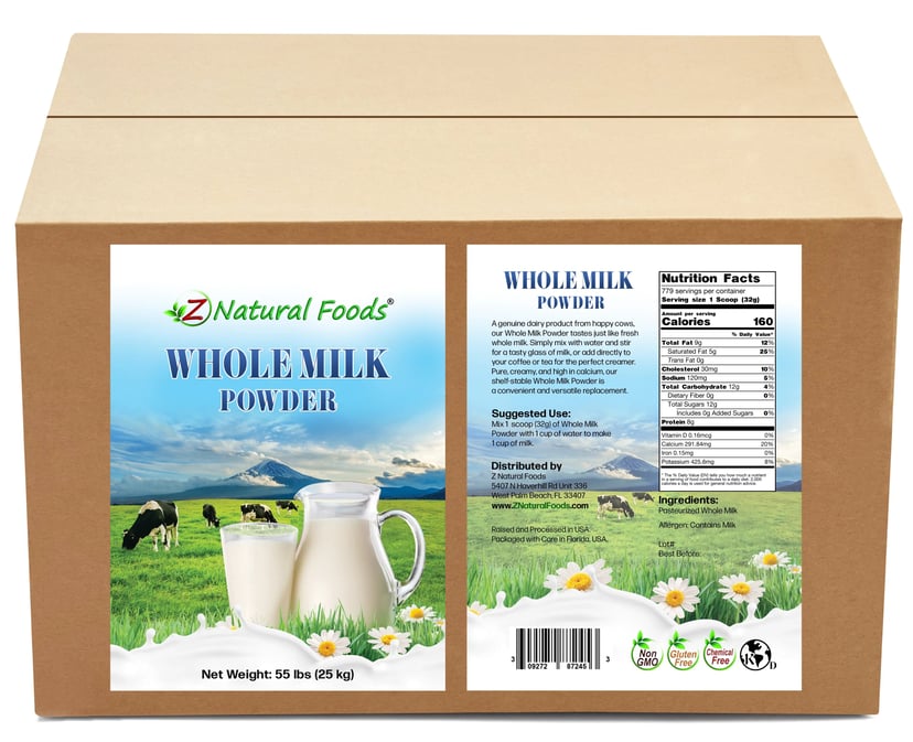 Whole Milk Powder | Dry Milk for Cooking & Baking | Z Natural Foods
